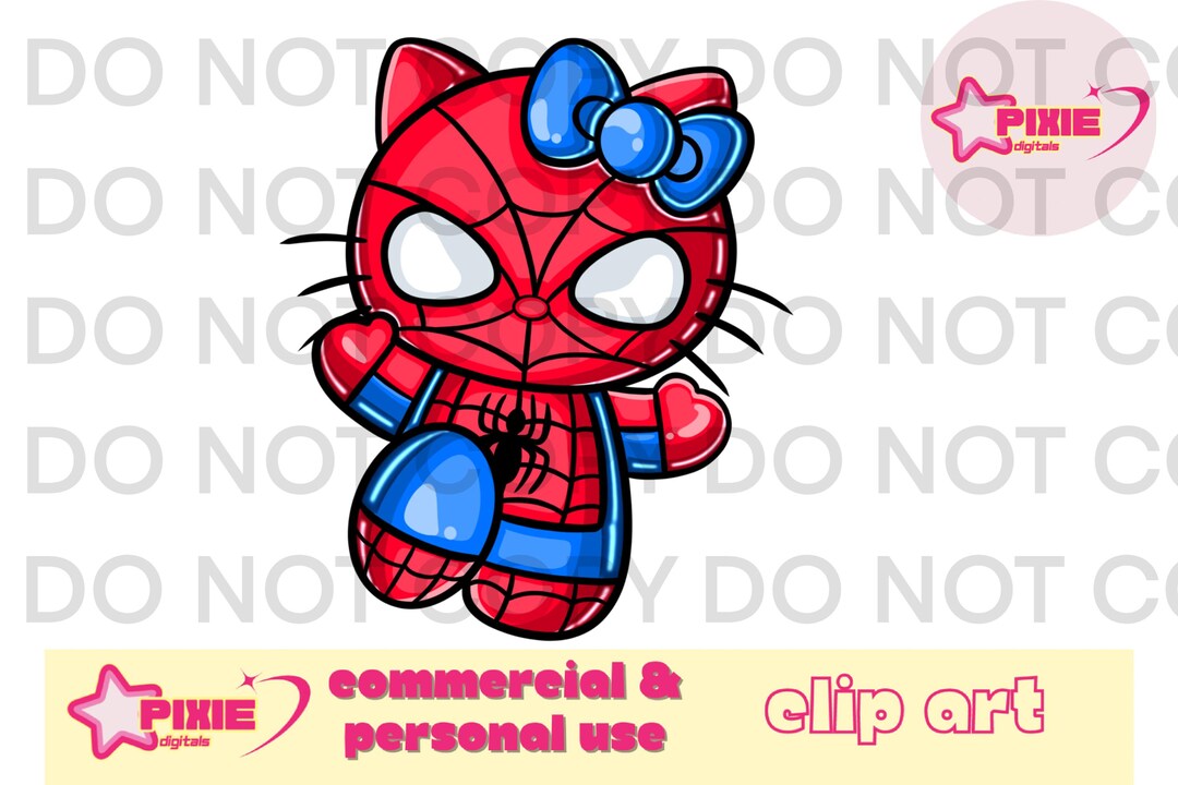 Spider Bows Clip Art Pack HAND DRAWN PNG - Etsy