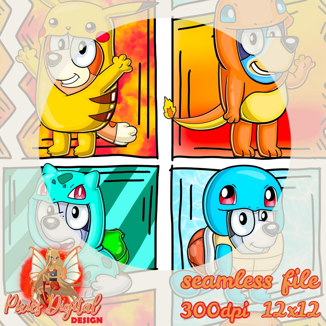 Catch Em All Seamless File - Etsy