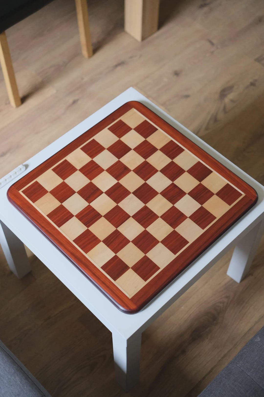 Handmade Padauk & Maple Chess Board – 19 Inch Hardwood Game Board ...