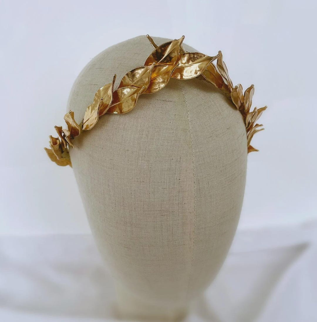 Greek God Crown, Goddess, Men's Wedding Gold Leaf Headband, Toga ...