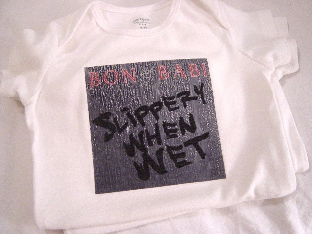 Slippery When Wet Album Cover Baby Bodysuit (sizes Newborn to 24 Months ...