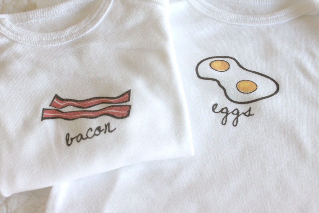 Bacon and Eggs Baby Bodysuits (sizes Preemie to 24 Months) - Etsy