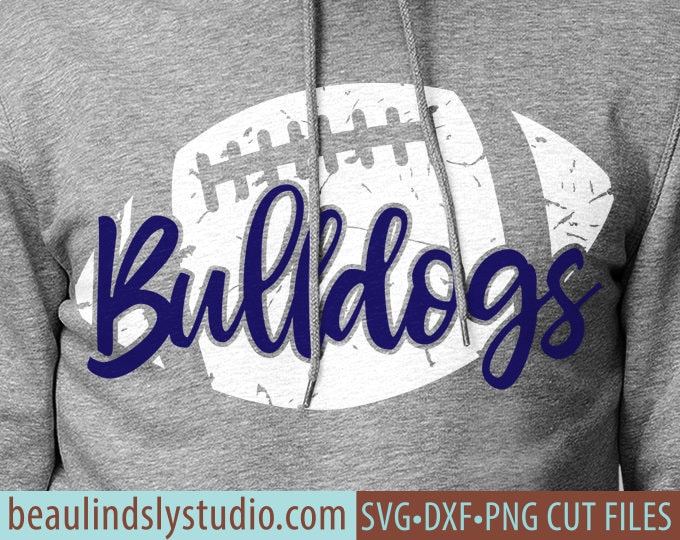 Bulldogs Football SVG File, Grunge Bulldog SVG, DIY Football Mom Shirt ...