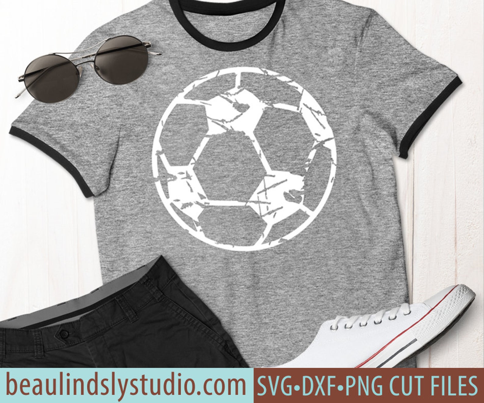 Soccer SVG File Grunge Soccer Ball SVG Distressed Soccer - Etsy