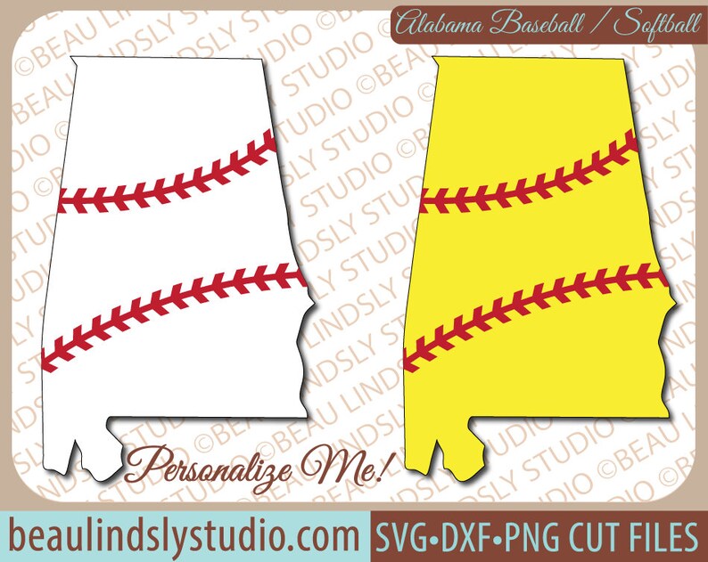Alabama Softball SVG Alabama Baseball SVG Little League - Etsy