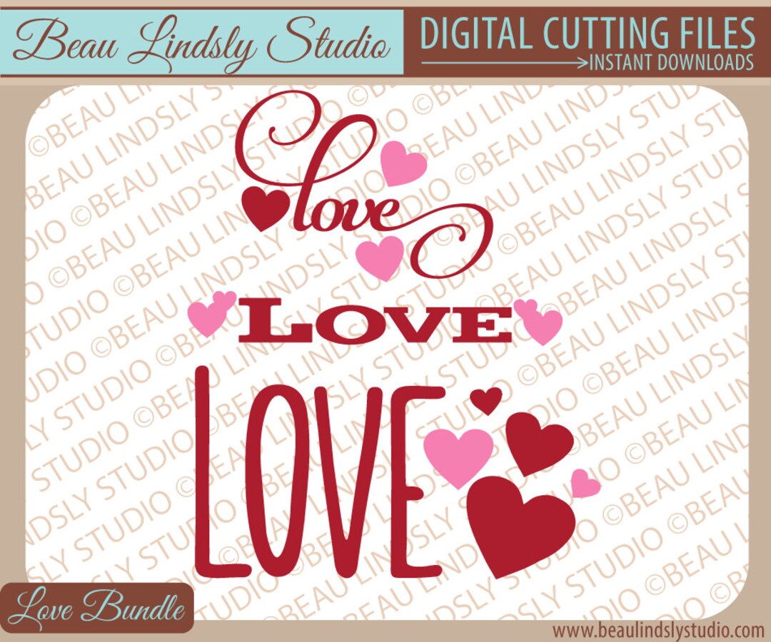 Love SVG Cutting File, Love Clip Art, SVG File for Silhouette Pattern ...
