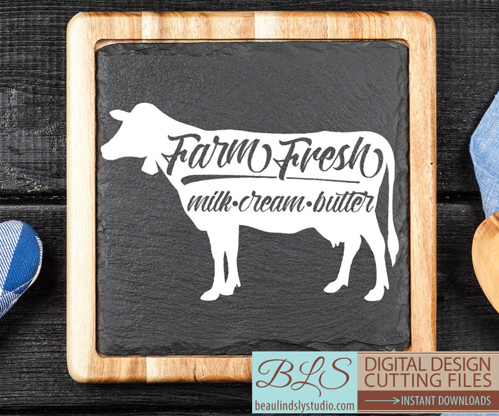 Milk Cow SVG Country Cow Clipart Farm Fresh Milk SVG File - Etsy