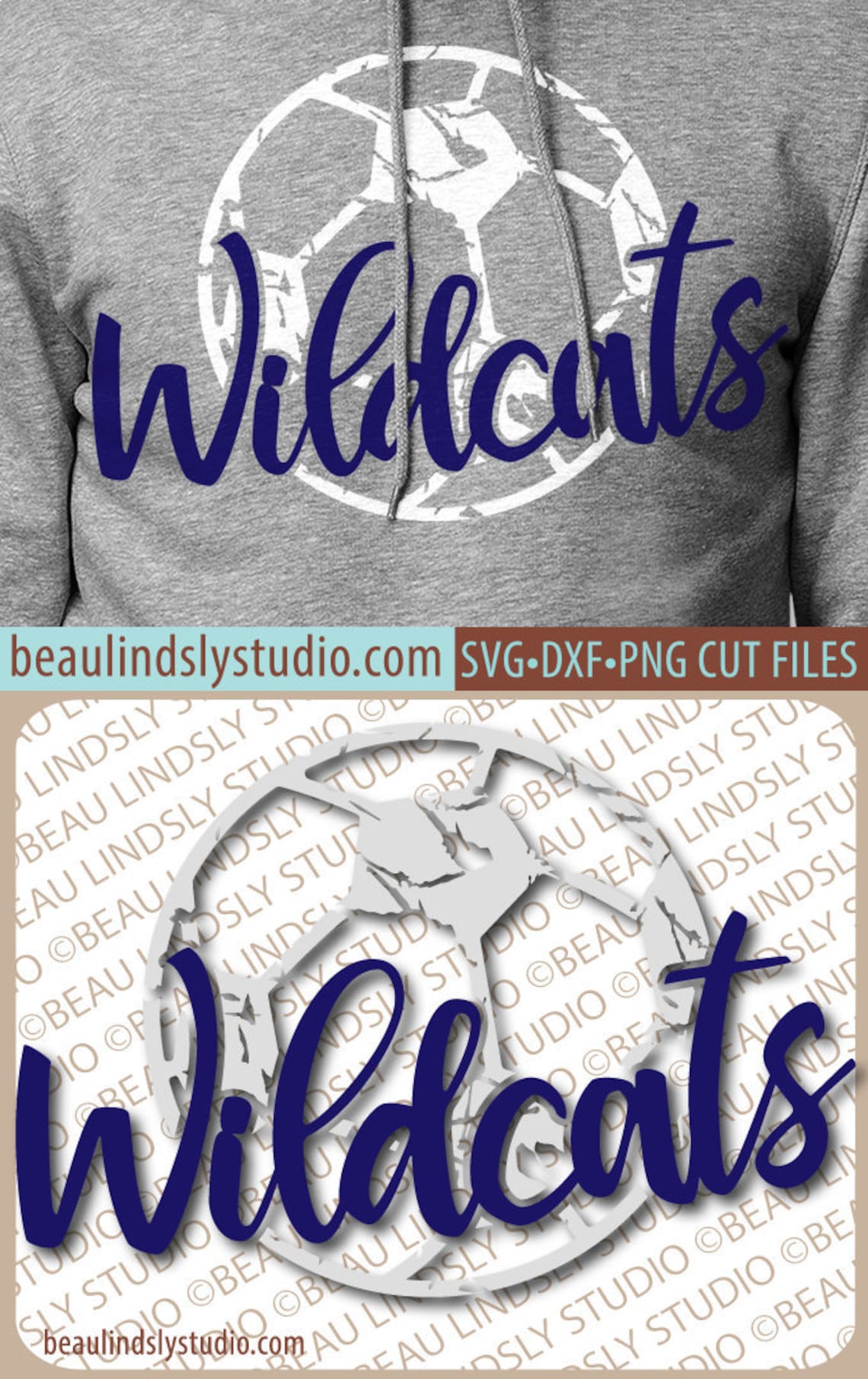 Wildcats Soccer SVG File Grunge Wildcat SVG DIY Soccer Mom | Etsy