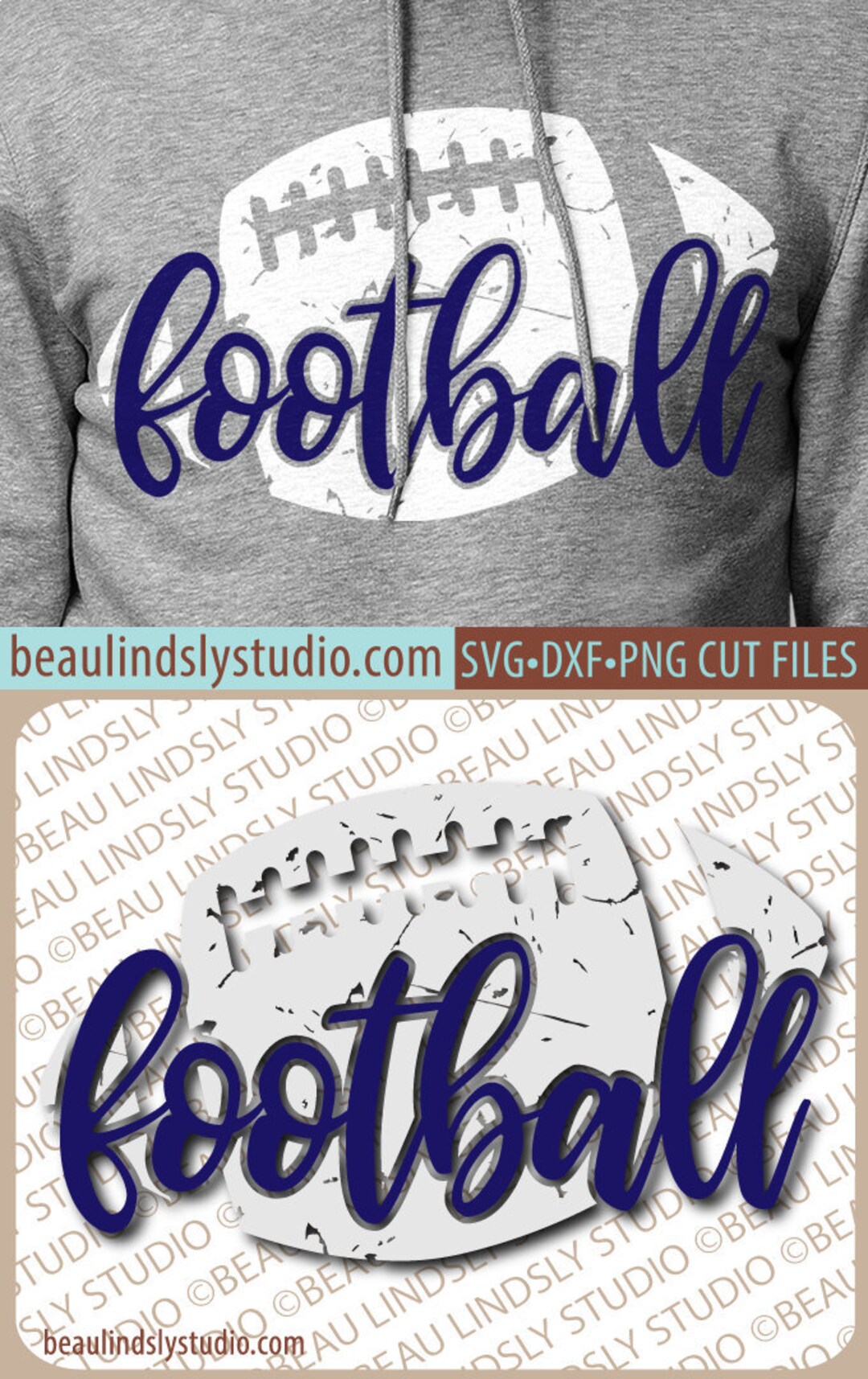 Football SVG File, Grunge Football SVG, DIY Football Mom Shirt ...