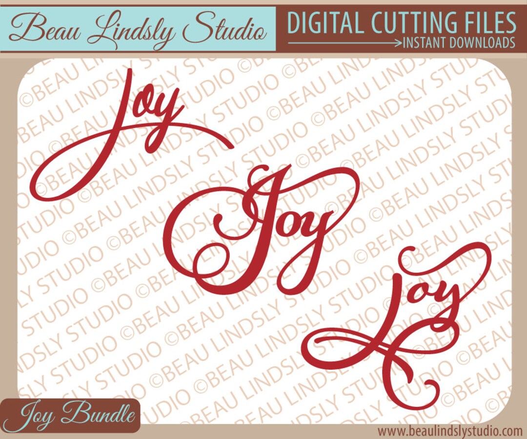Script Joy SVG File, Christmas SVG for Cricut Projects, Holiday SVG for ...
