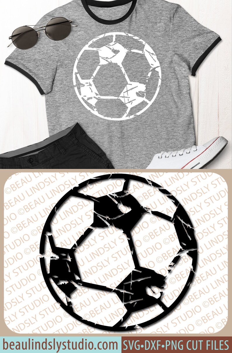 Soccer SVG File Grunge Soccer Ball SVG Distressed Soccer - Etsy Singapore