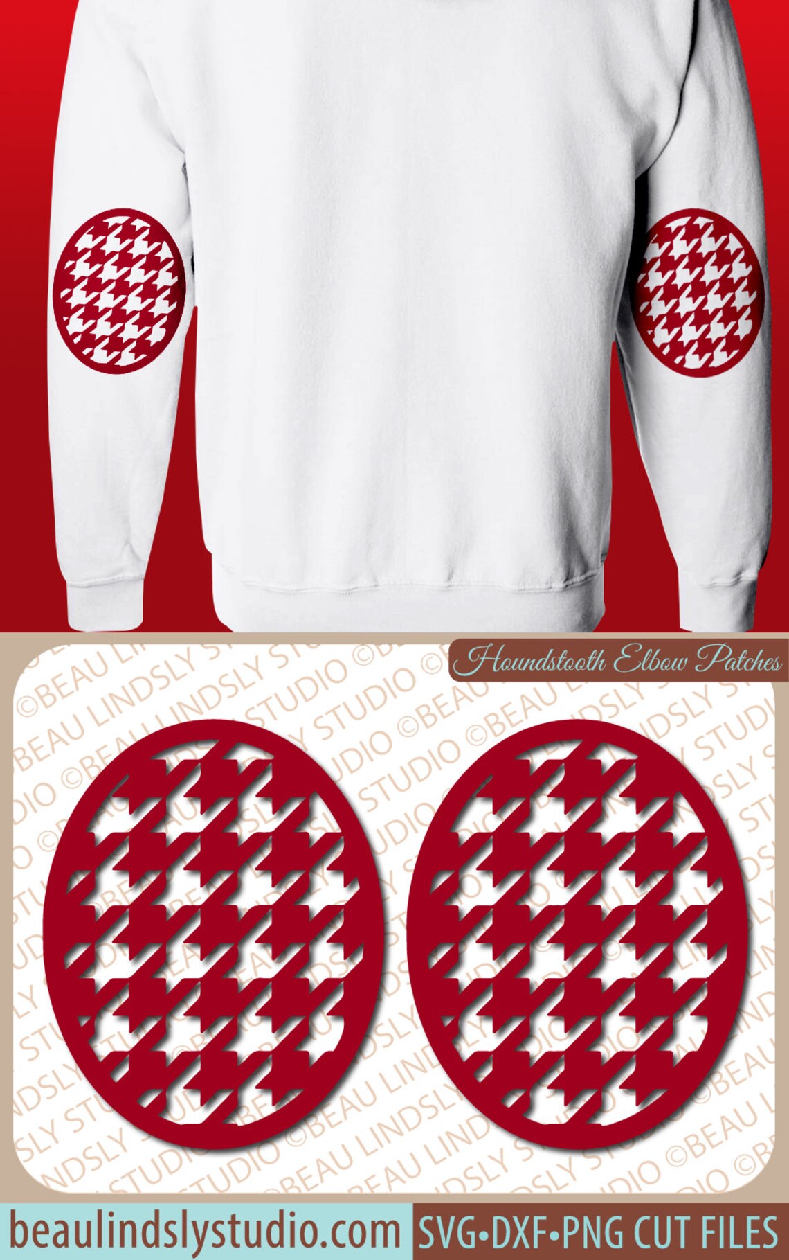 Houndstooth SVG, Elbow Patch SVG File for Cricut, Alabama SVG File for ...