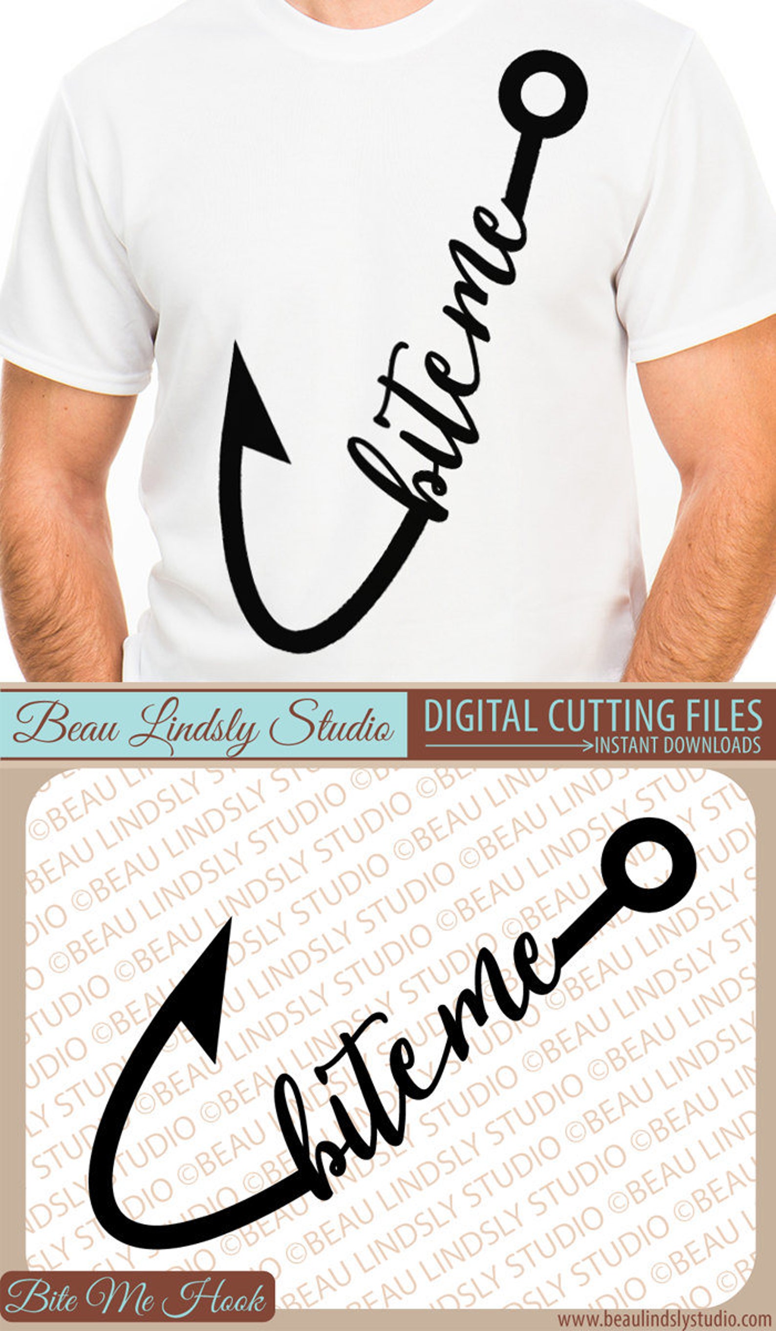 Fishing SVG Bite Me SVG Fish Hook SVG Cricut svg svg File | Etsy