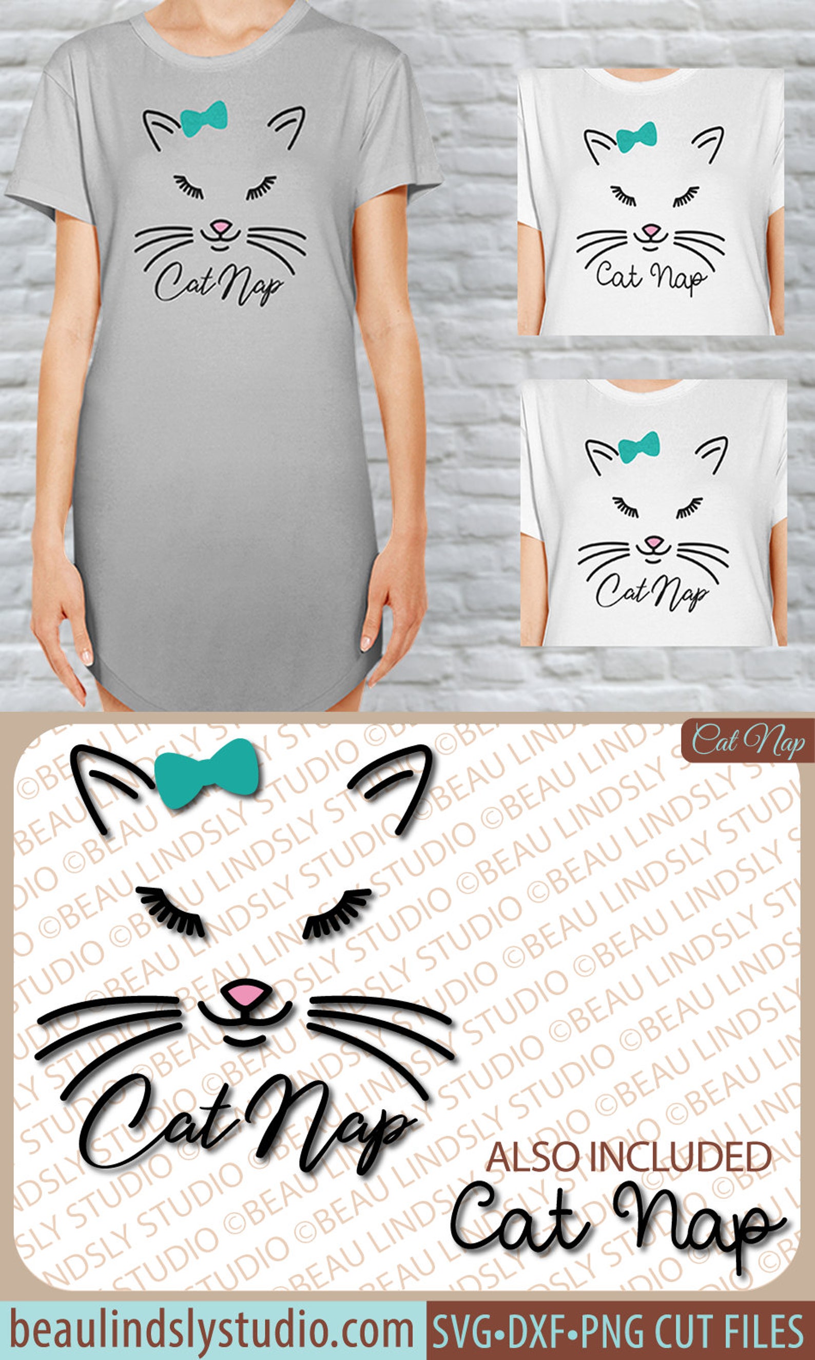 Sleeping Cat SVG File Cat Face SVG File Cat Nap SVG File For | Etsy