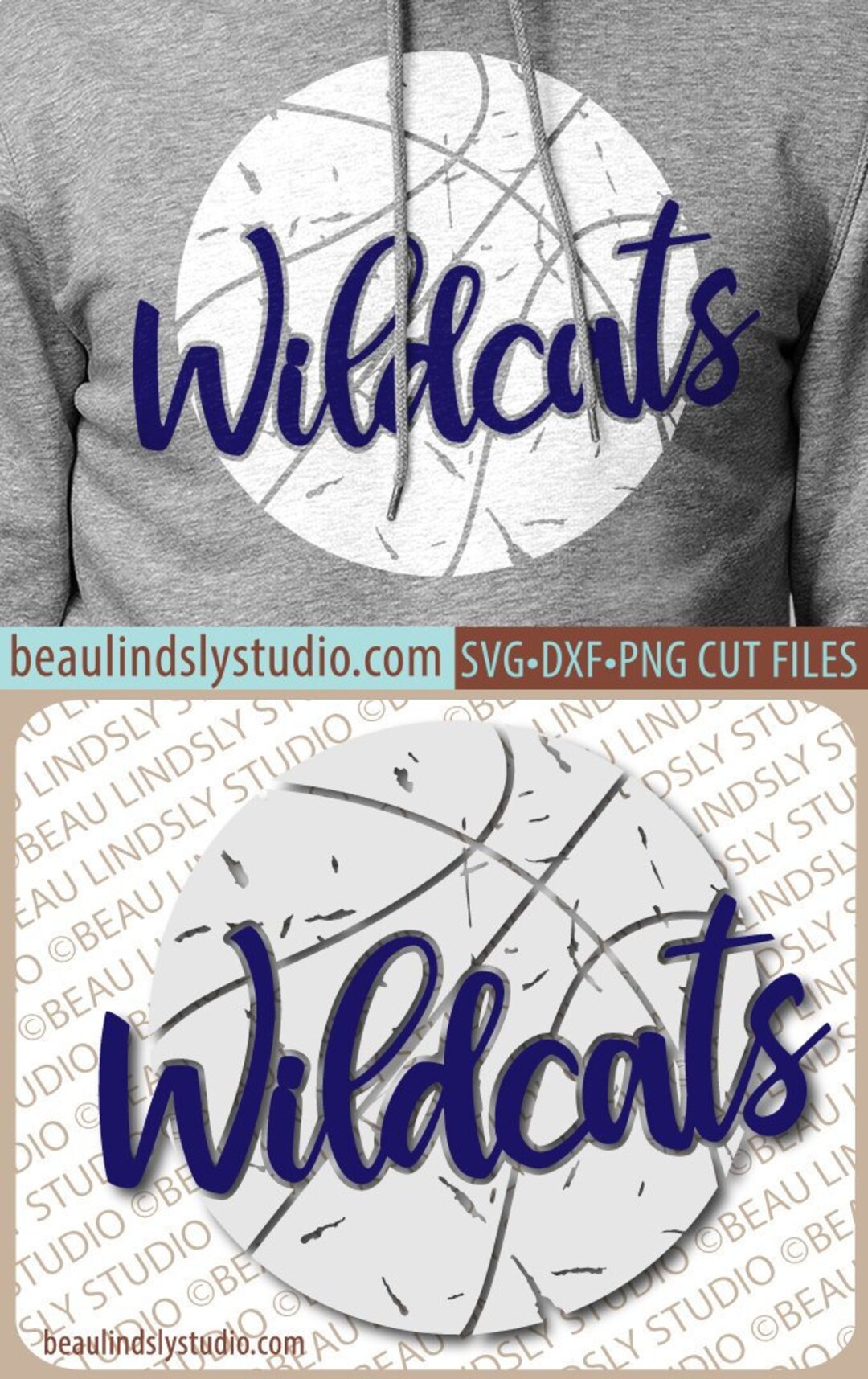 Wildcats Basketball SVG File, Grunge Wildcats SVG, DIY Basketball Mom ...