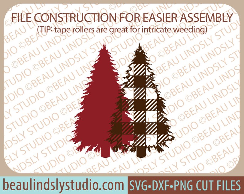 Plaid Christmas Tree SVG Christmas SVG Christmas Clip Art | Etsy