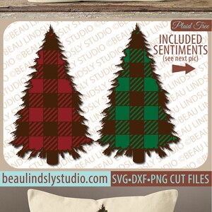 Plaid Christmas Tree SVG, Christmas SVG, Christmas Clip Art, Holiday ...
