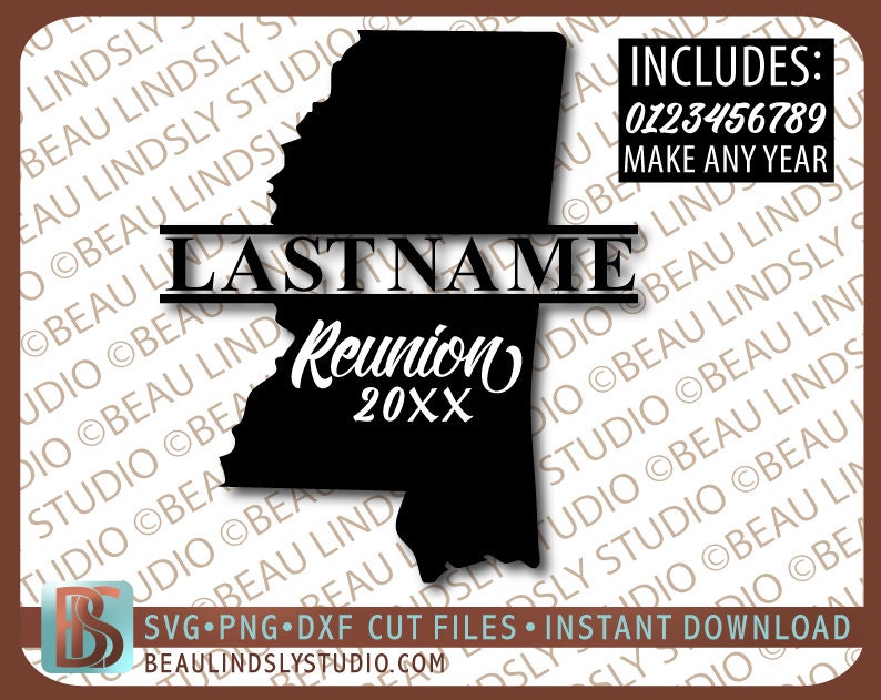 Custom Mississippi Family Reunion SVG Cutting File, Mississippi SVG ...