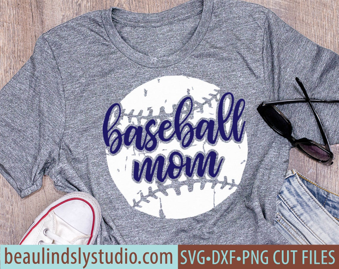 Baseball Mom SVG File Distressed Baseball SVG Distressed | Etsy