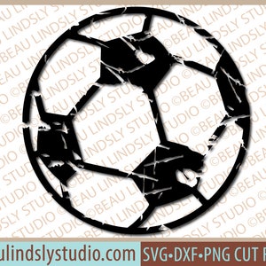Soccer SVG File, Grunge Soccer Ball SVG, Distressed Soccer Ball SVG ...