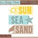 Summer Vacation SVG File: Sun Sea Sand, Beach Vacation SVG, Sun Clip ...