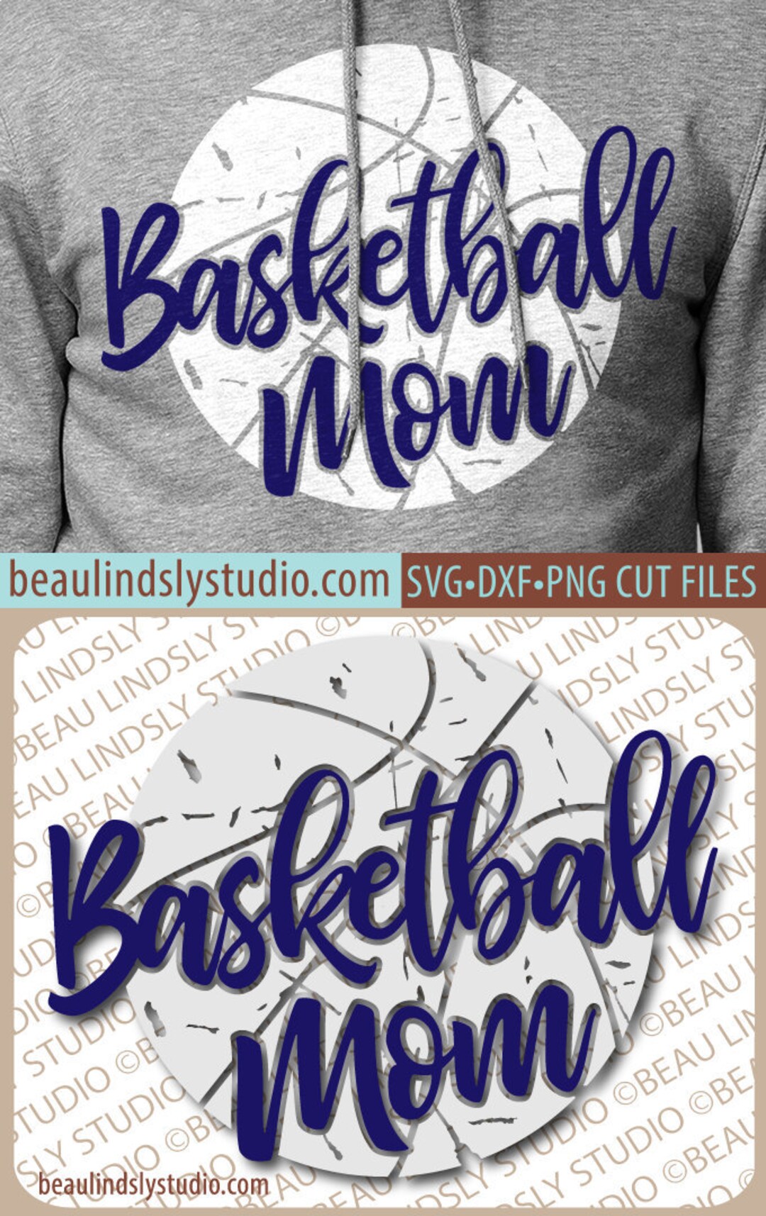 Basketball Mom SVG File, Grunge Basketball SVG, DIY Basketball Mom ...