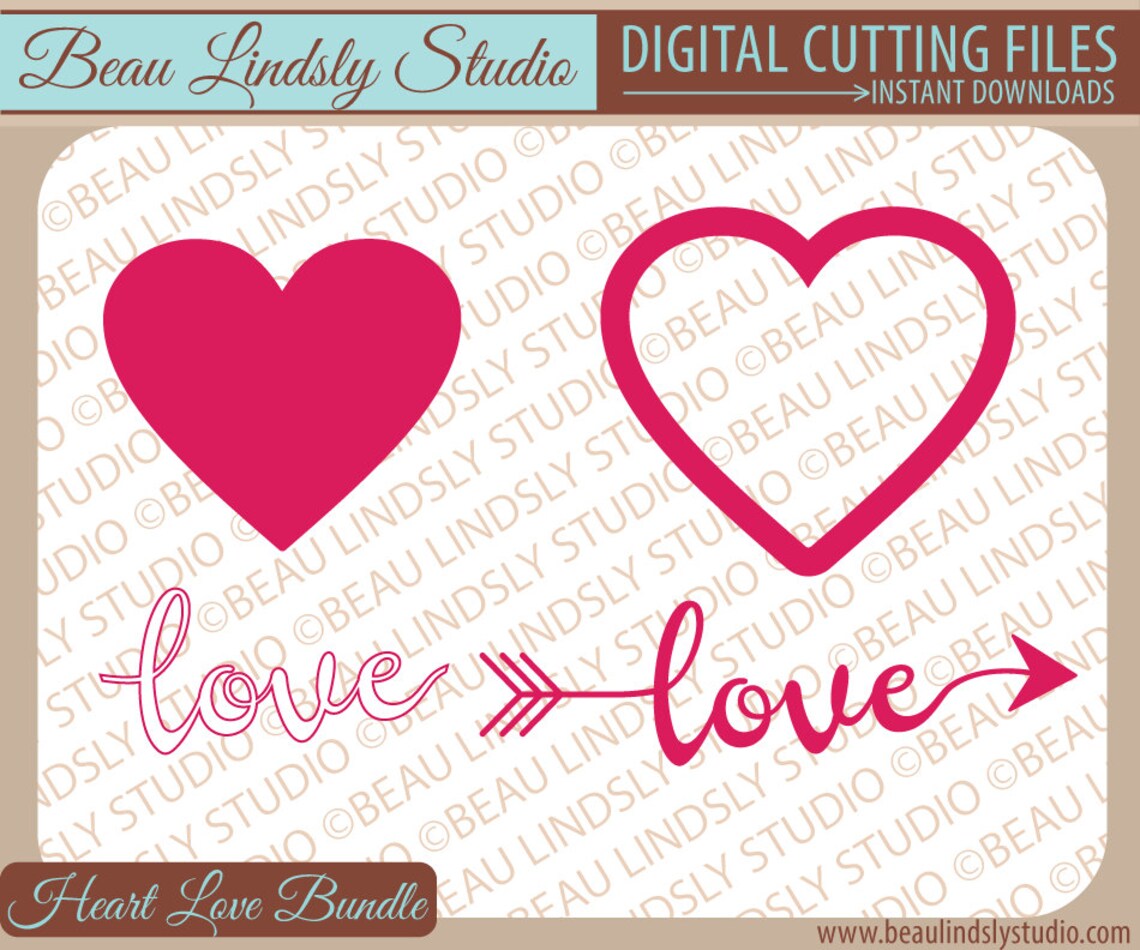 Love Hearts SVG File Valentines Day SVG Wedding SVG Heart | Etsy