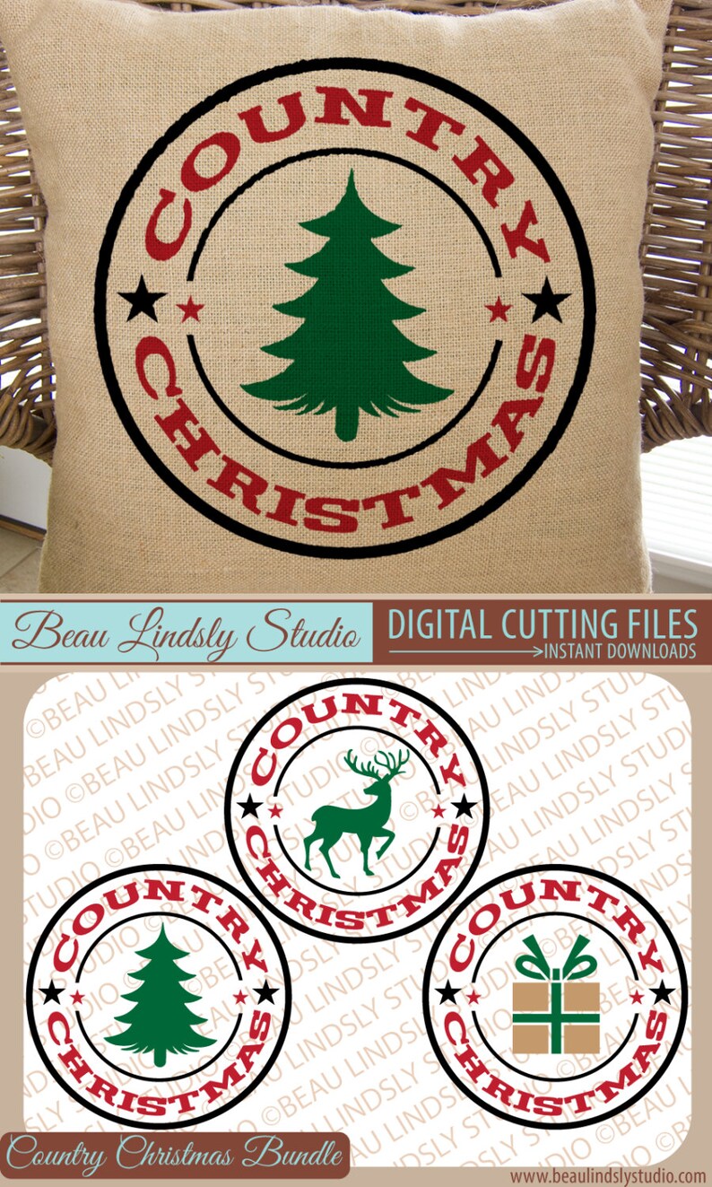 Country Christmas SVG Cutting File Christmas Clip Art Tree | Etsy