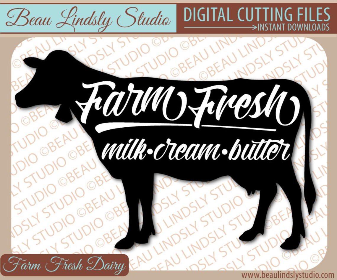 Milk Cow SVG Country Cow Clipart Farm Fresh Milk SVG File - Etsy