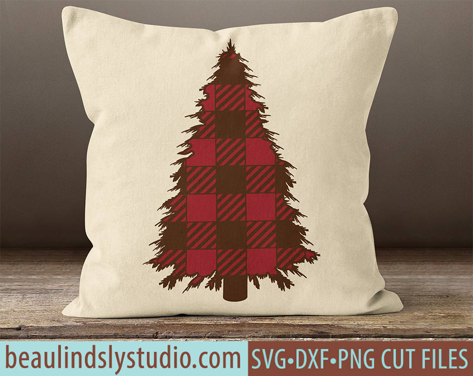 Plaid Christmas Tree SVG Christmas SVG Christmas Clip Art | Etsy