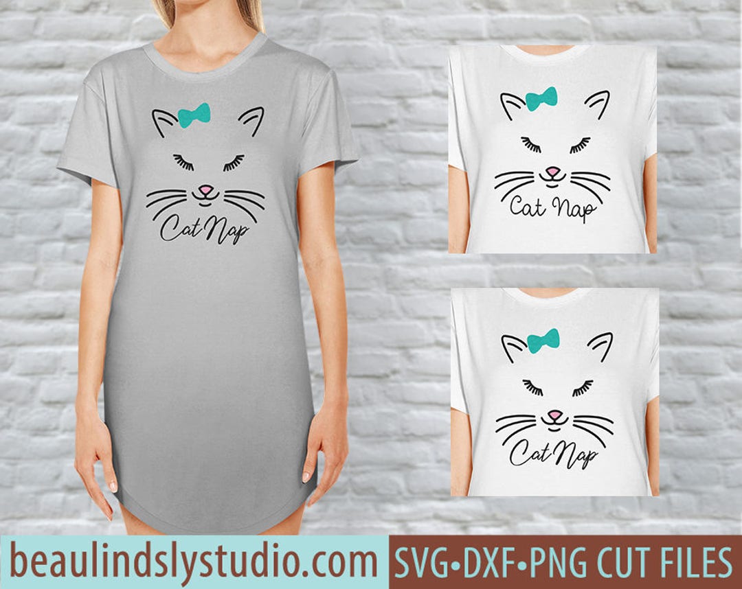 Sleeping Cat SVG File, Cat Face SVG File, Cat Nap SVG File for ...