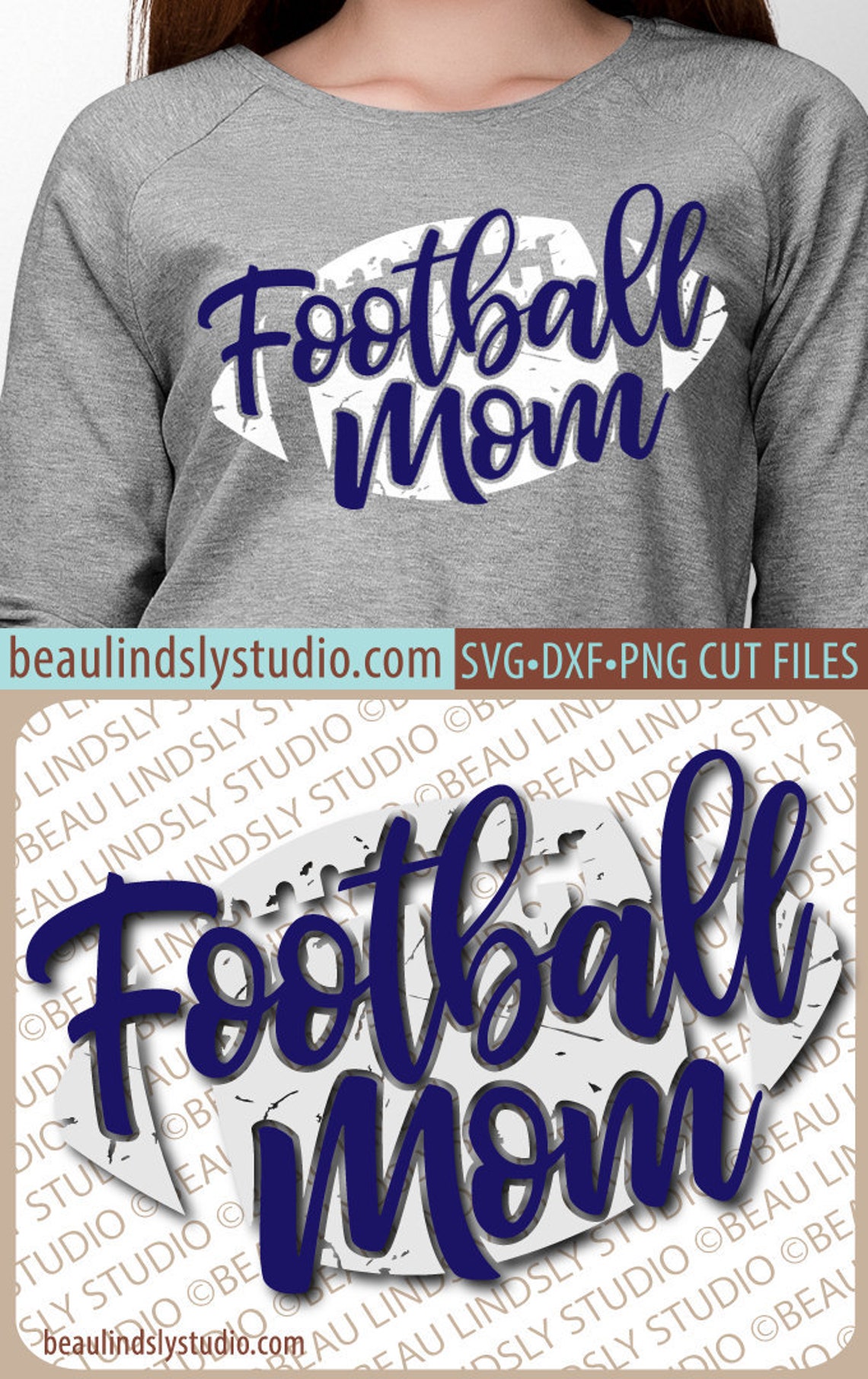 Football Mom SVG File Grunge Football SVG DIY Football Mom - Etsy