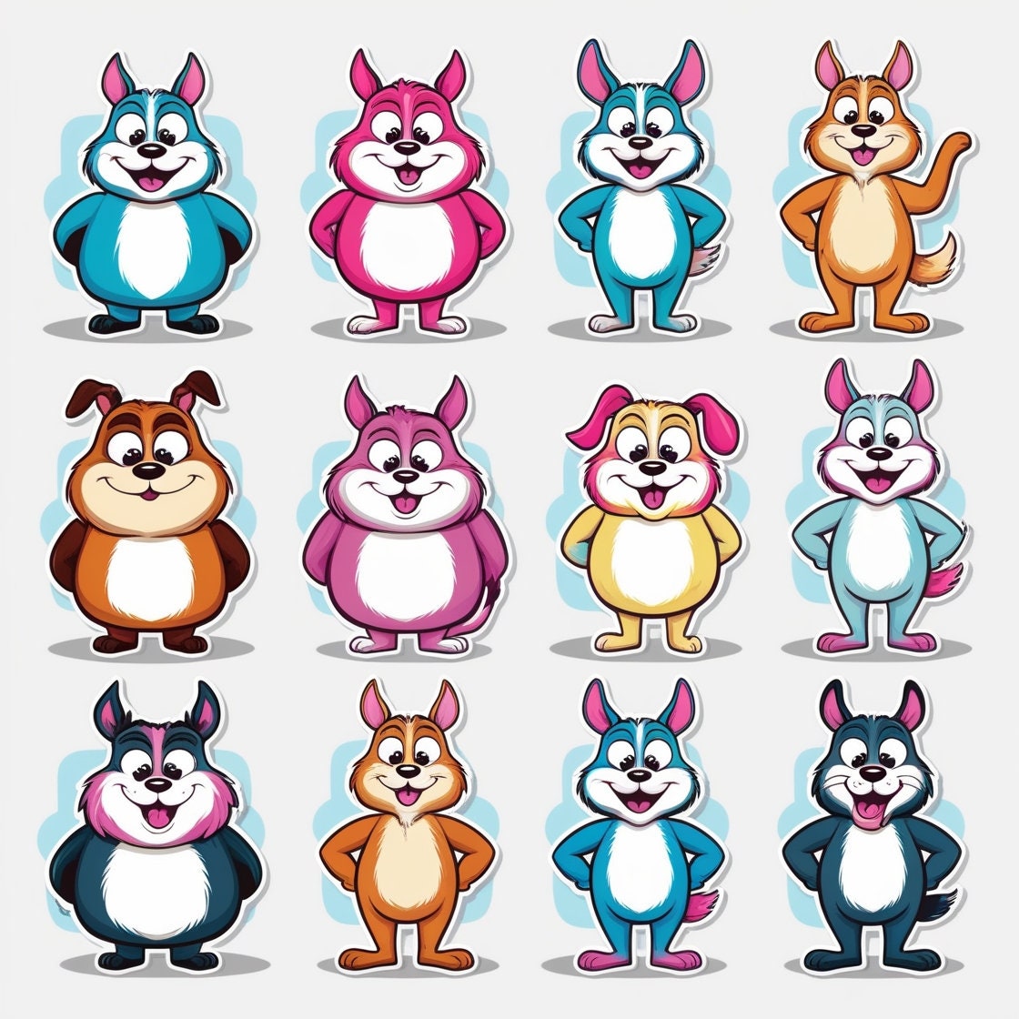 Animal Clipart, Digital Art Bundle, Transparent Background Clipart - Etsy