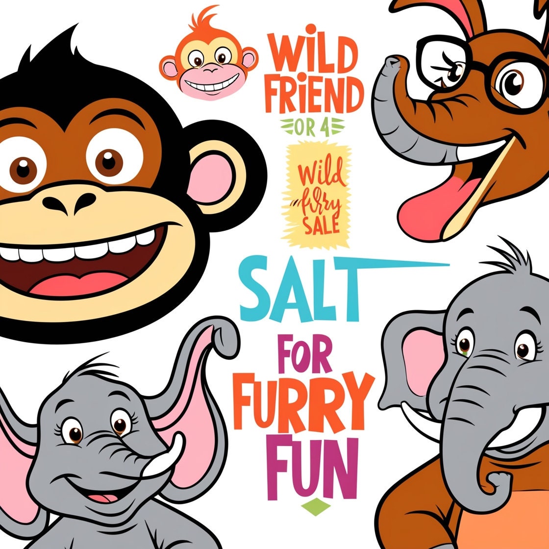 Animal Clipart, Digital Art Bundle, Transparent Background Clipart - Etsy