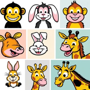 Animal Clipart, Digital Art Bundle, Transparent Background Clipart - Etsy