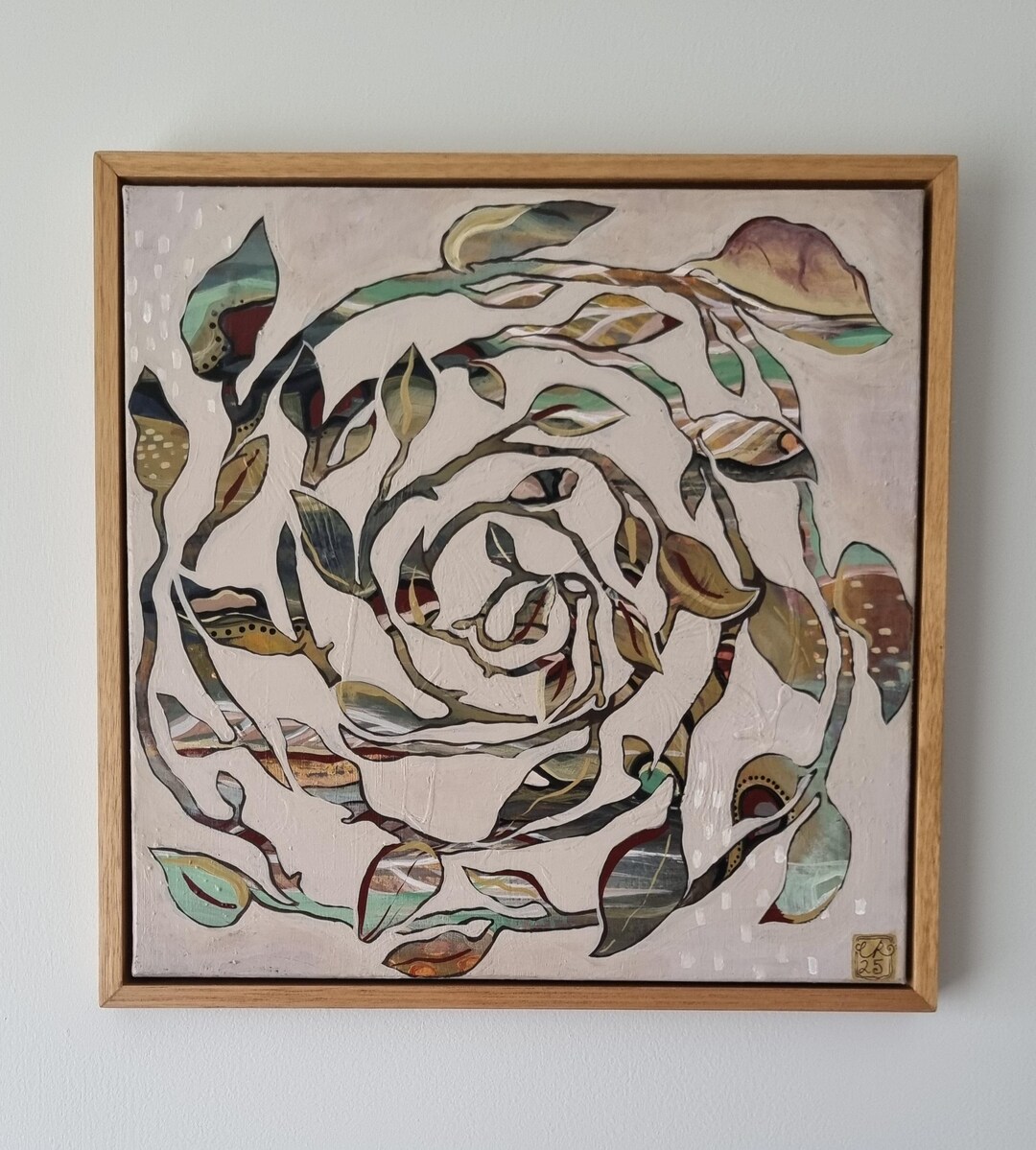 Eternal Growth Original Acrylic Painting Framed in Tasmanian Oak Timber ...