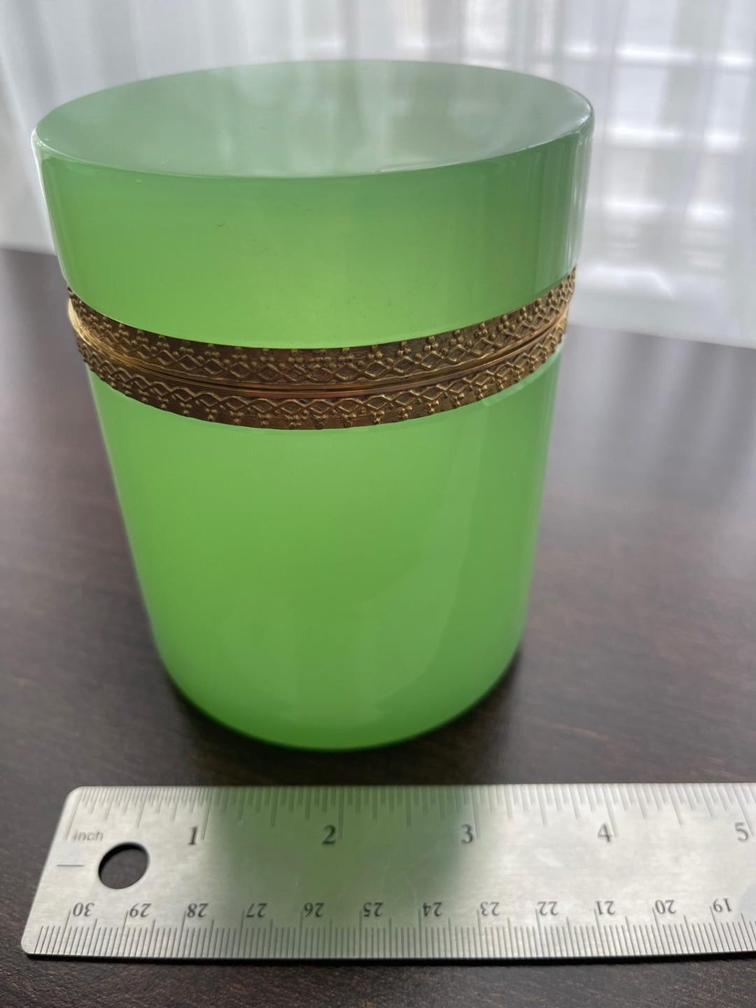 CENEDESE Glass Murano Jade Green Jewelry Box - Early 20th Century ...