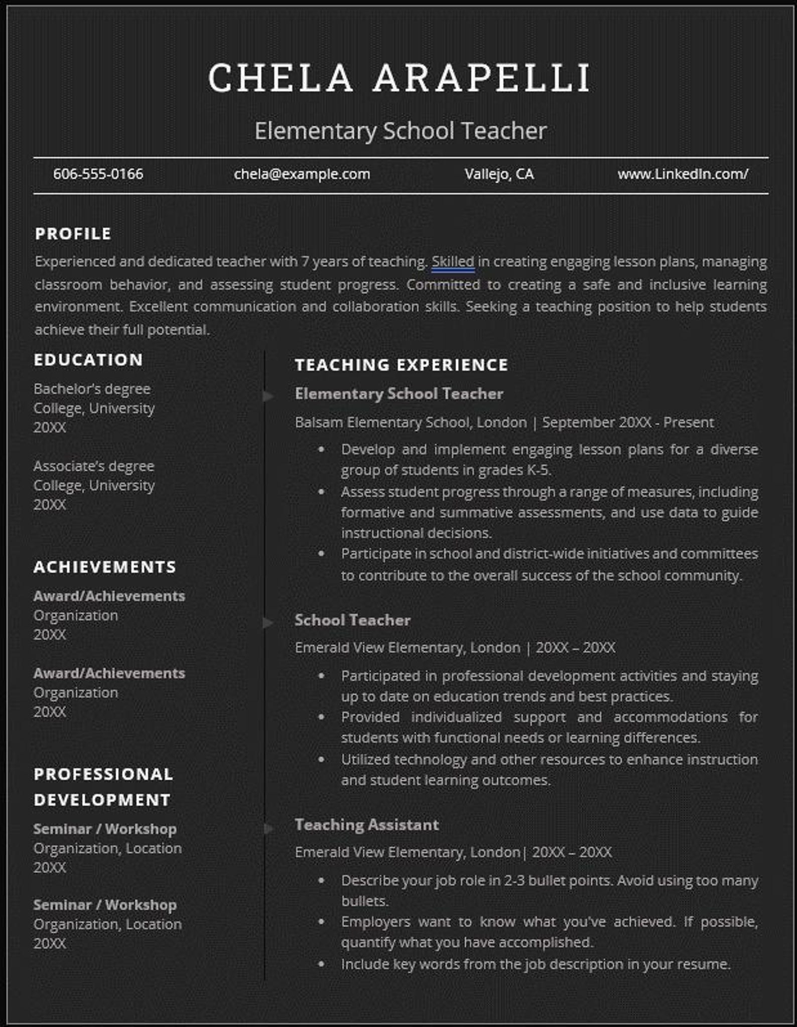 5 Professional Résumé Templates - Etsy
