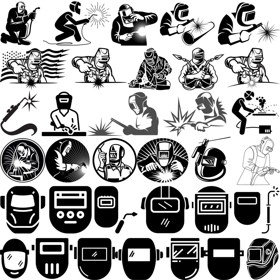 Welder SVG Bundle, Welder Clipart, Welder Vector, Welder Cut Files ...