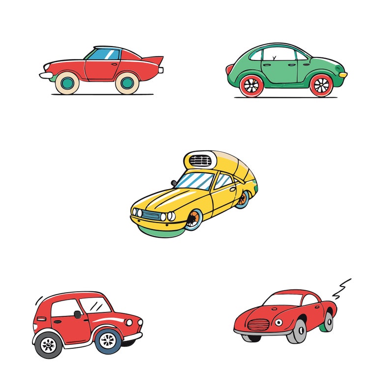 Cars Bundle Svg Bundle Clipart Cricut Retro Cars Bundle Silhouette ...