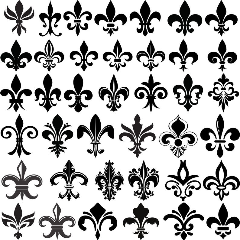 Fleur De Lis SVG Bundle, Fleur De Lis Clipart, Fleur De Lis SVG Cut ...