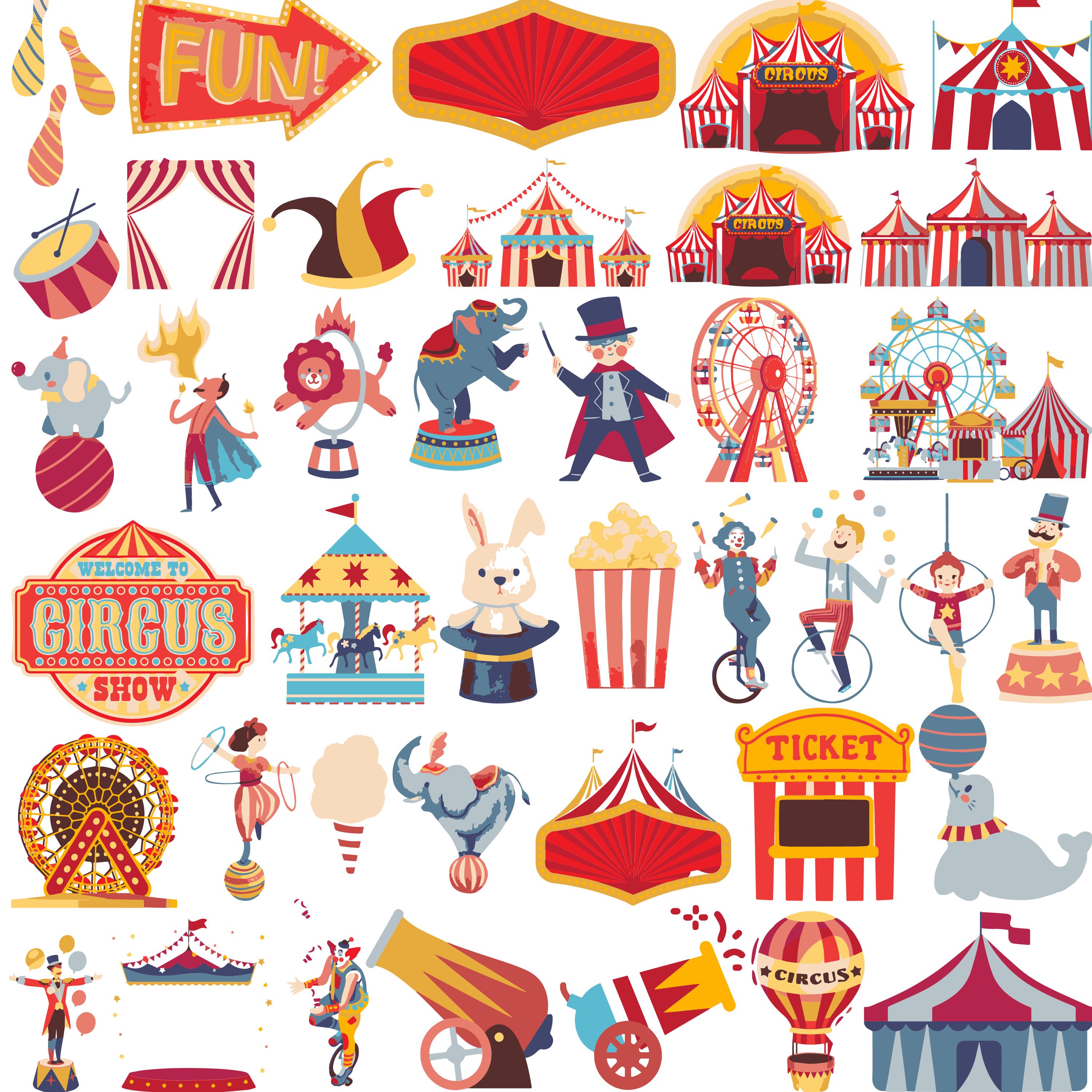 Circus Svg Bundle, Carnival Svg Bundle, Elephant Svg, Juggling Svg ...