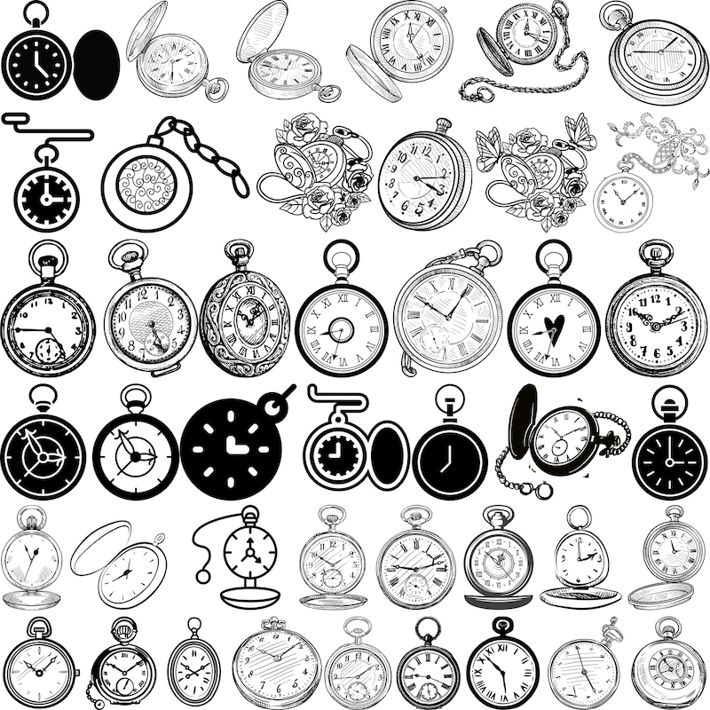 Pocket Watch Svg - Etsy