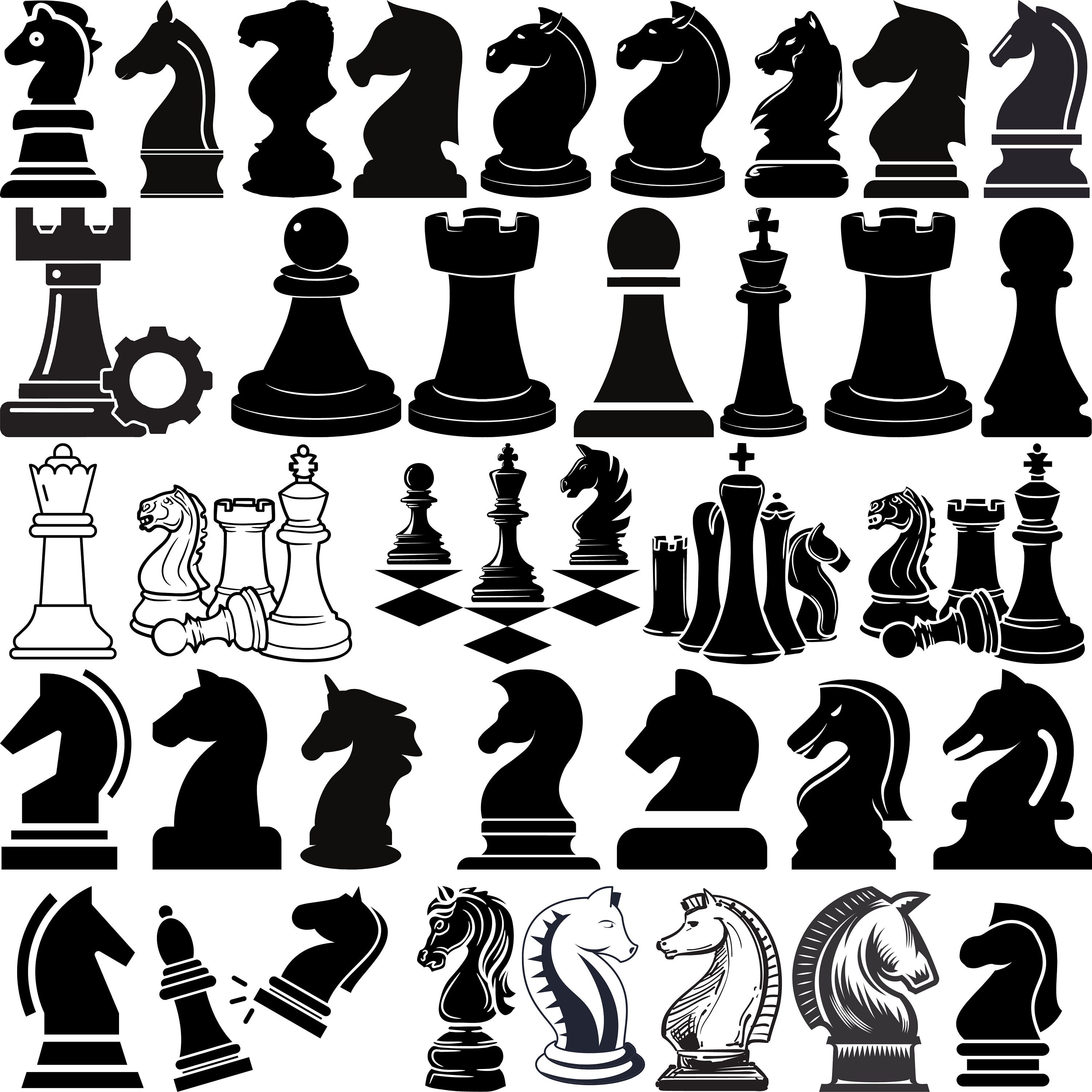 Chess SVG Bundle, Chess Clipart, Chess Pieces Svg, Chess Figures Svg ...
