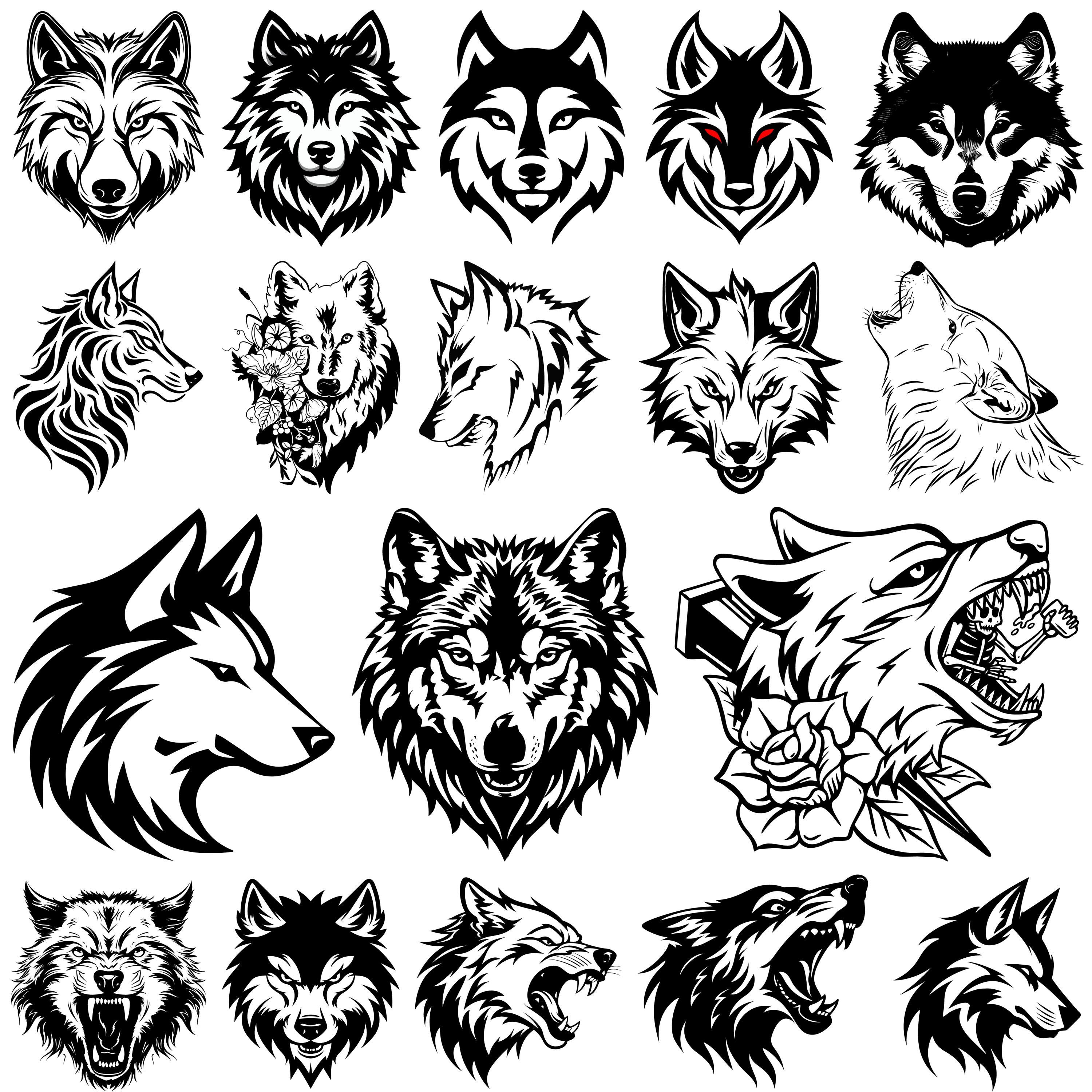 Wolf SVG Bundle, Wolf Clipart, Wolf Cut Files for Cricut, Howling Wolf ...