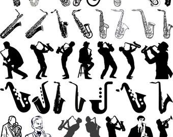 Saxophone SVG Bundle, Saxophone Player Svg, Saxophone Dxf, Saxophone ...