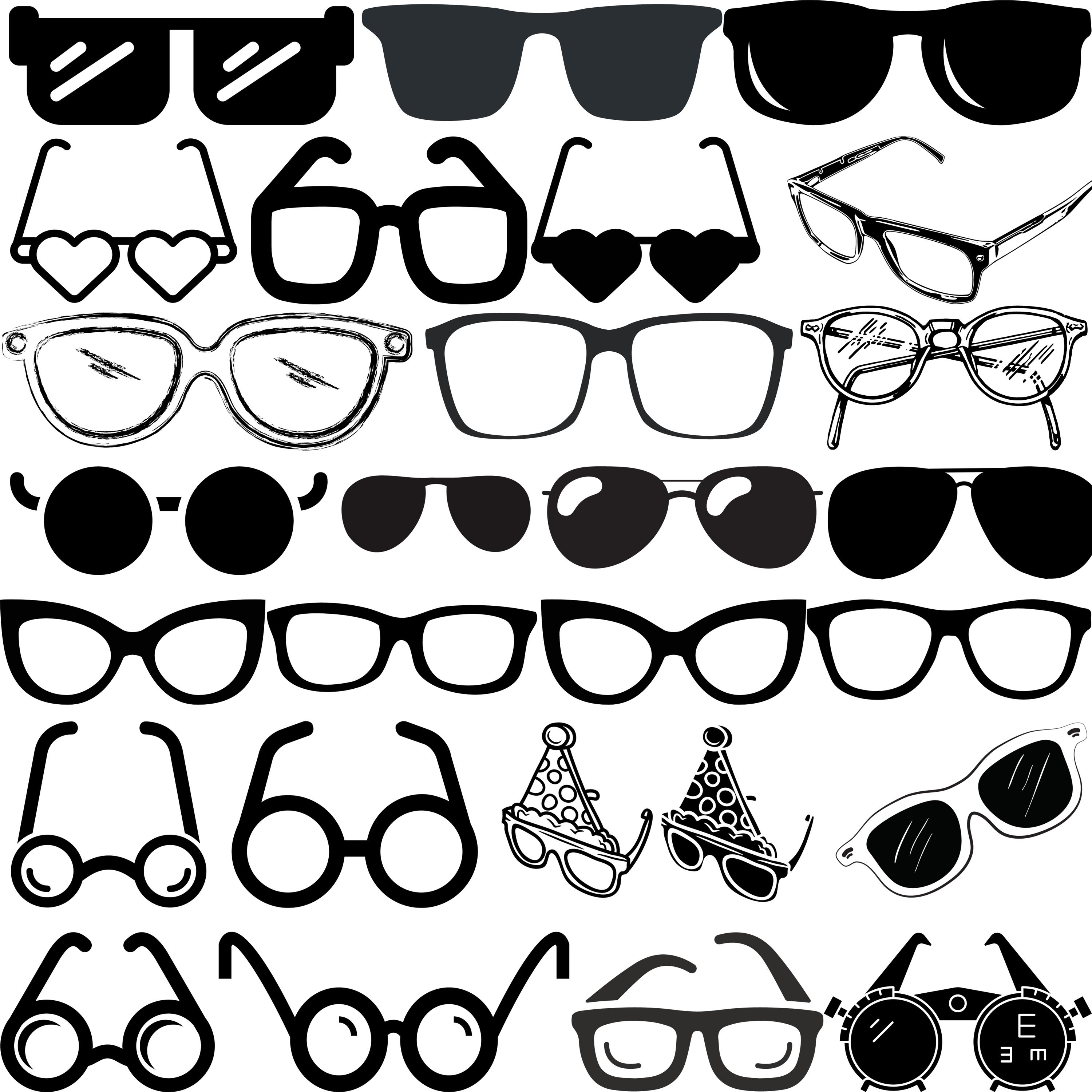 Eyeglasses SVG Bundle, Eyeglasses Cut File, Glasses Vector, Eyeglasses ...