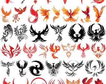 Phoenix SVG Bundle, Phoenix Clipart ,phoenix SVG Cut Files for Cricut ...
