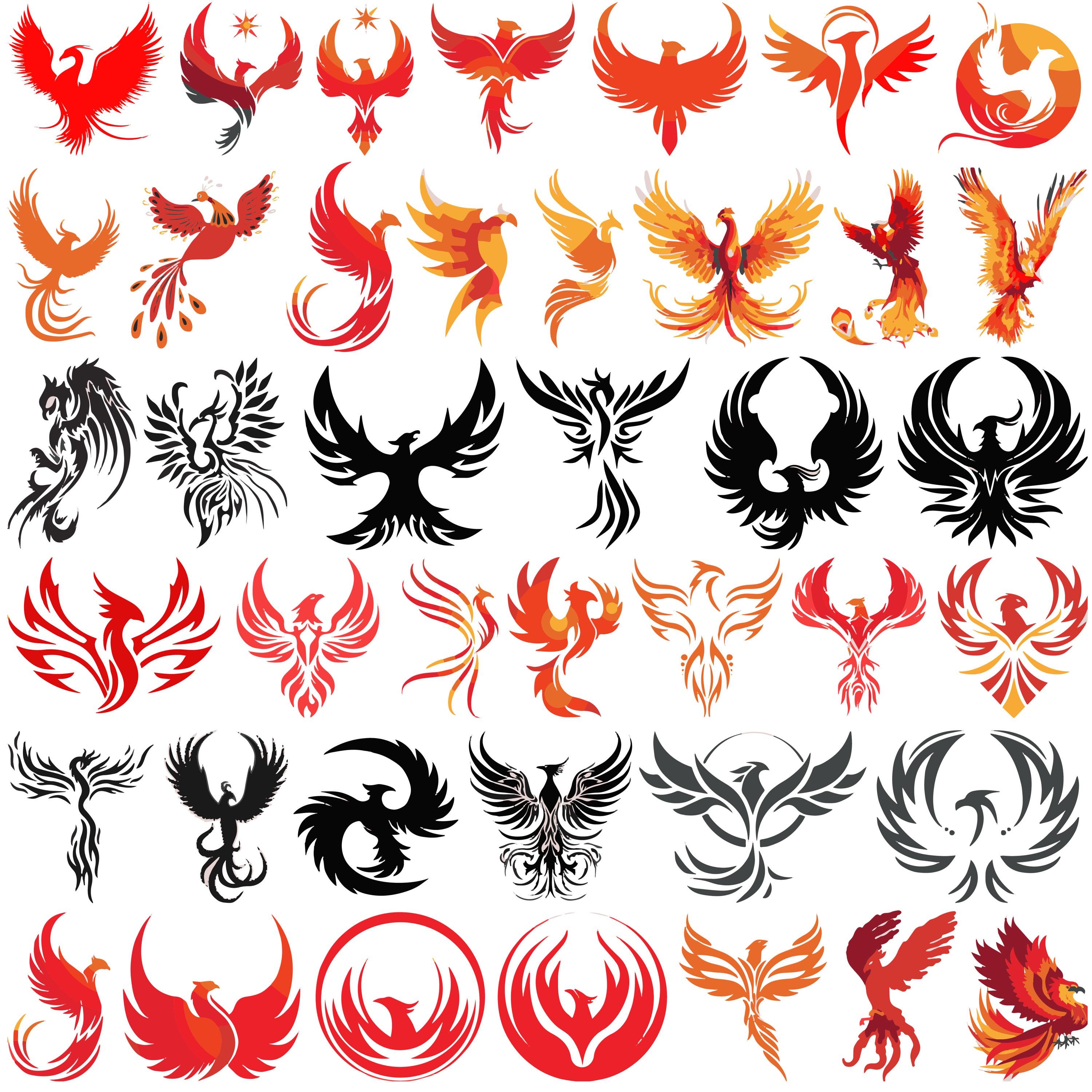 Phoenix SVG Bundle, Phoenix Clipart ,phoenix SVG Cut Files for Cricut ...