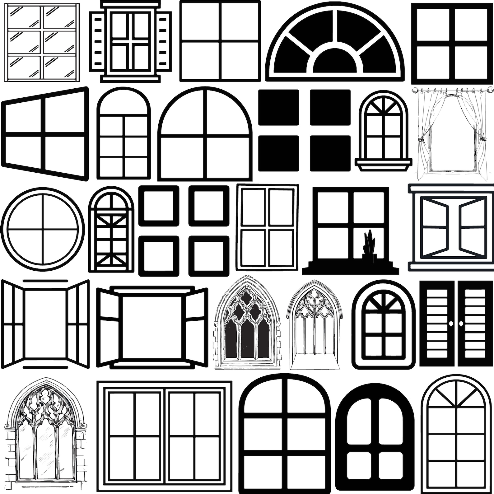 Window SVG Bundle, Window Cut Files,window Monogram, Open Window Svg ...